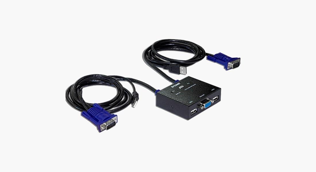 سوئیچ شبکه دی لینک KVM-221 | سوئیچ شبکه KVM-221